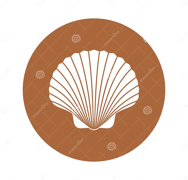 Scallop Logo. Isolated Scallop on White Background Stock Vector ...