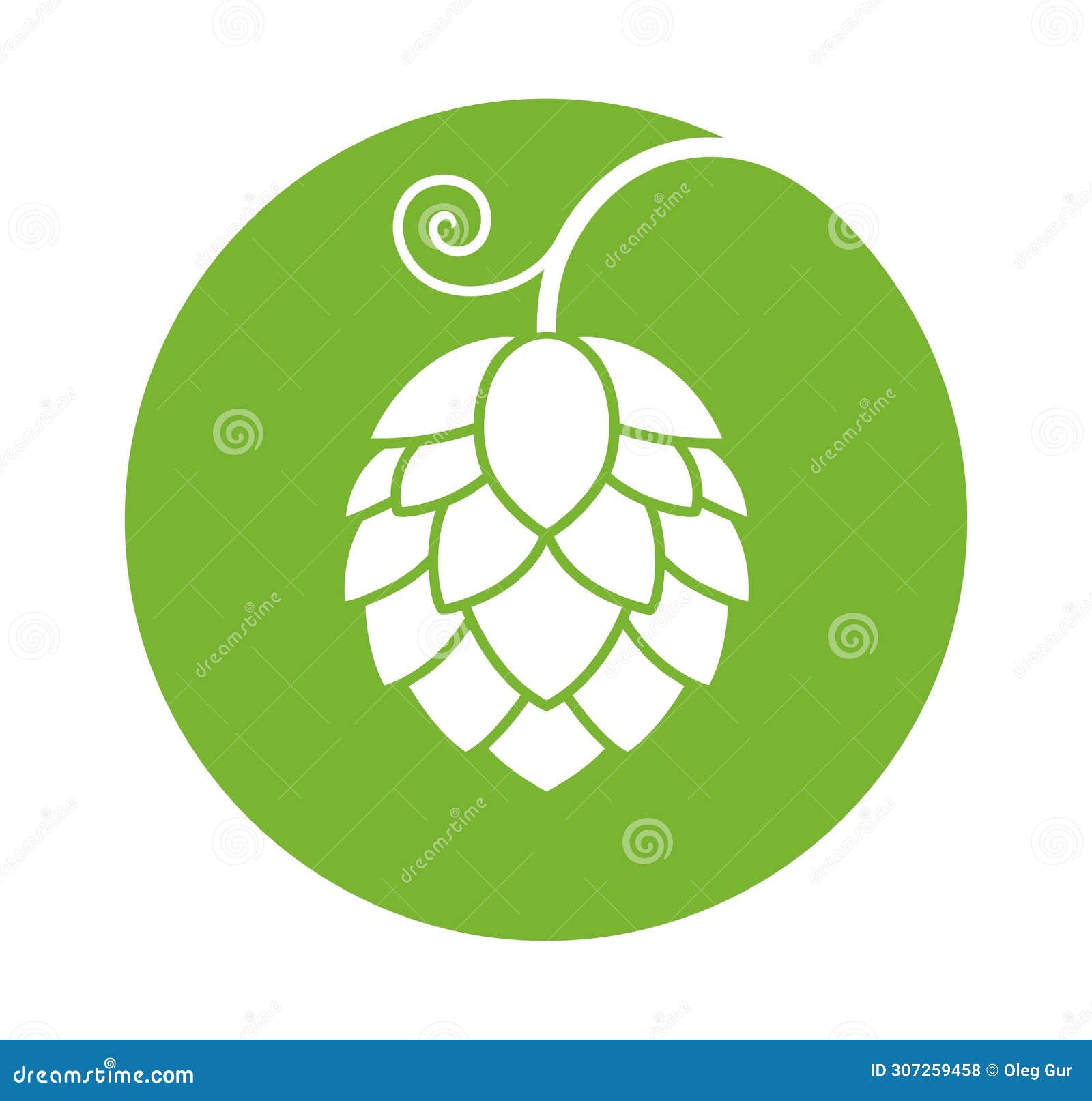 Hop Logo. Isolated Hop on White Background Stock Vector - Illustration ...