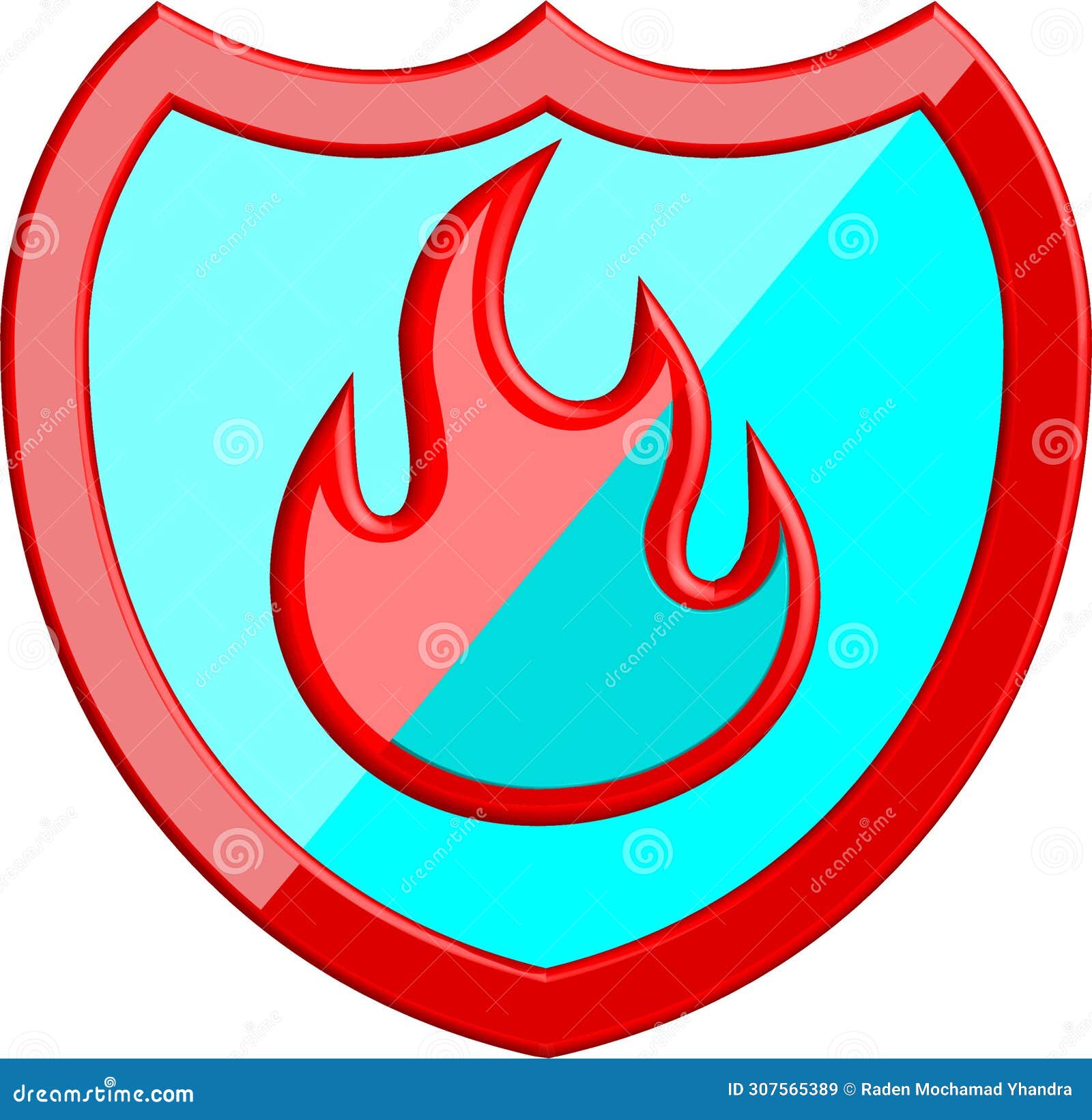 3d Full Colour Fire Icon Logo Vector Stock Vector - Illustration of ...