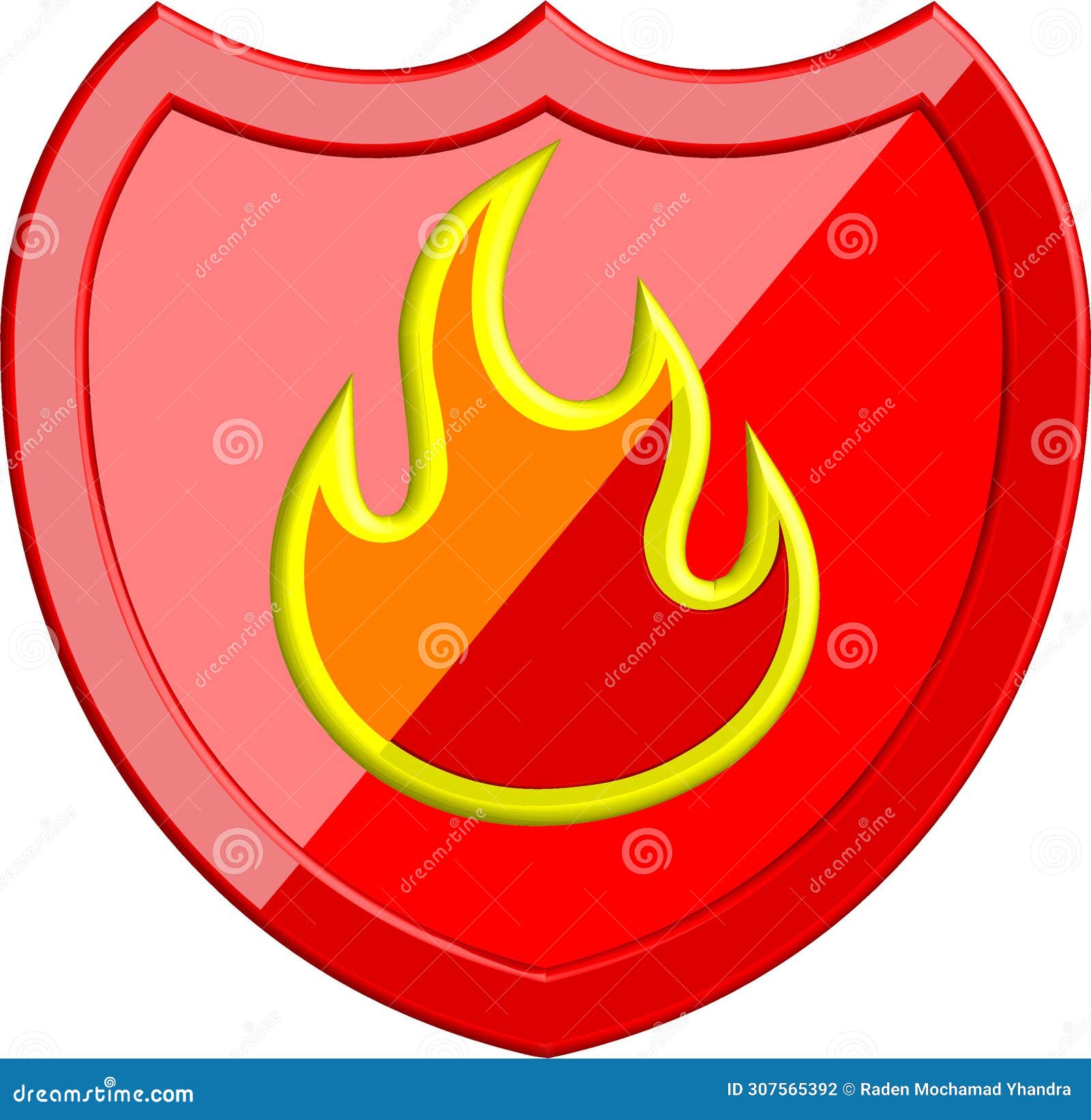 3d Full Colour Fire Icon Logo Vector Stock Vector - Illustration of ...