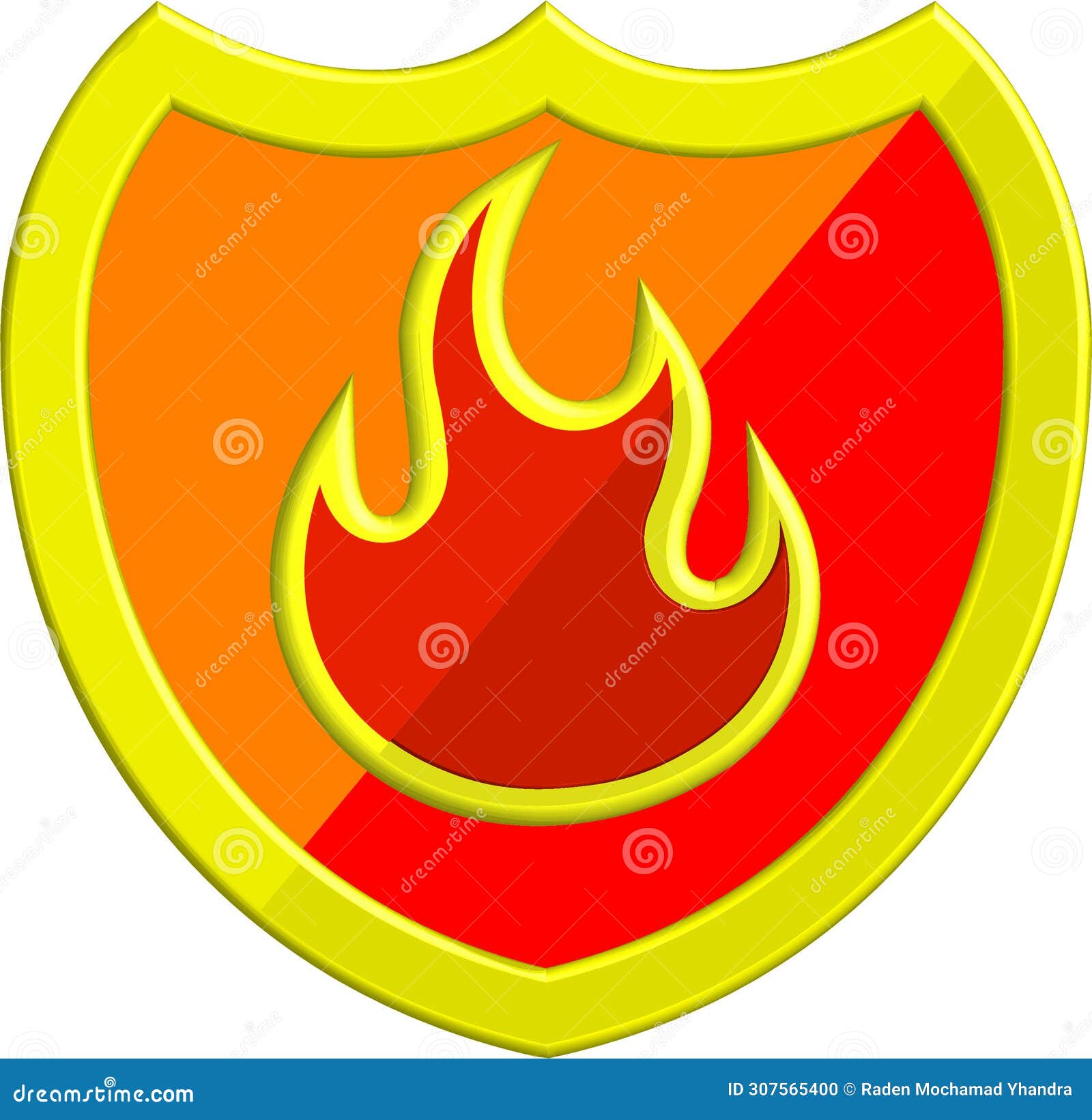 3d Full Colour Fire Icon Logo Vector Stock Vector - Illustration of ...