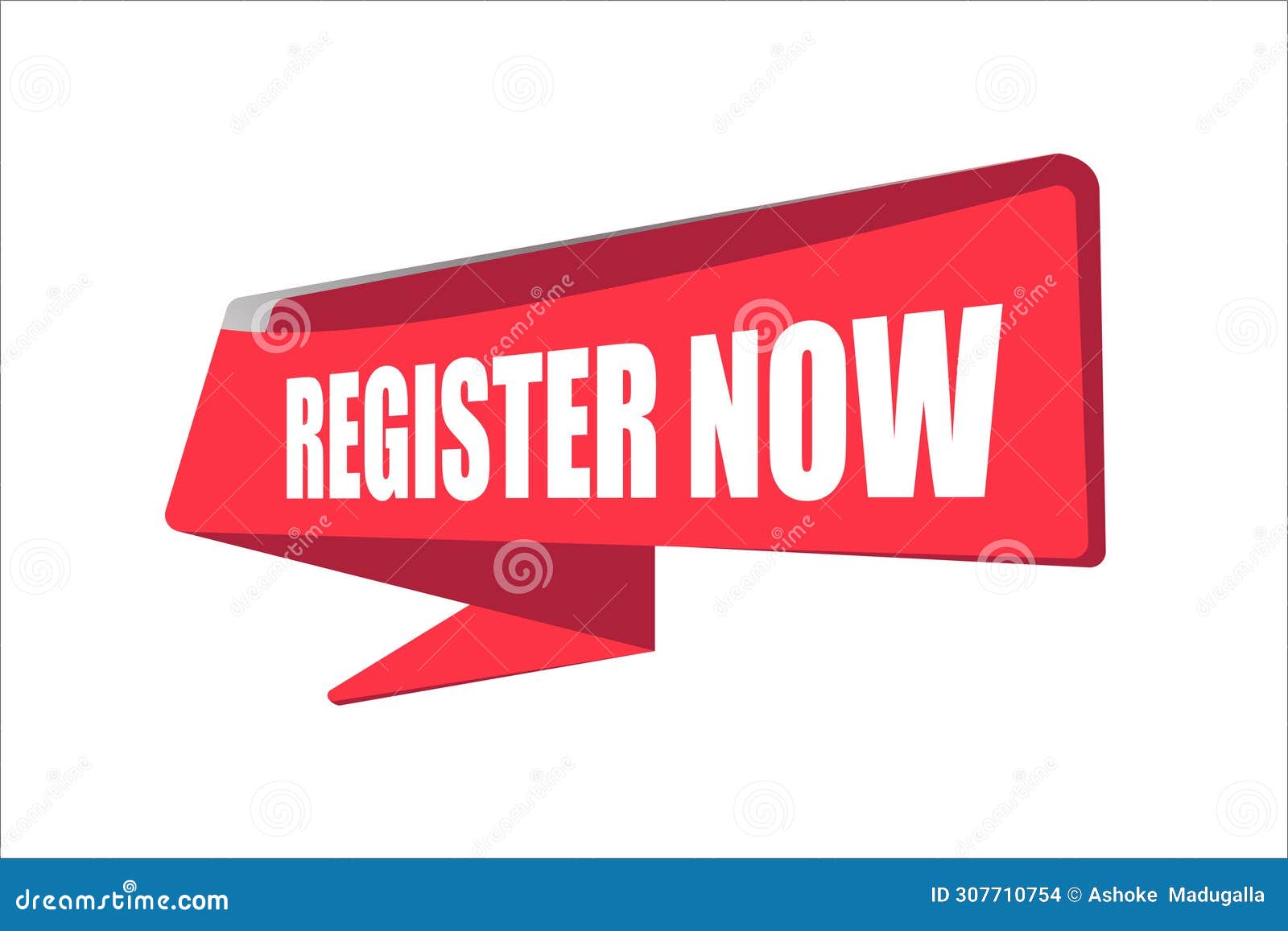 Register Buttons for Web Applications and Websites. 3d Style with Arrow ...