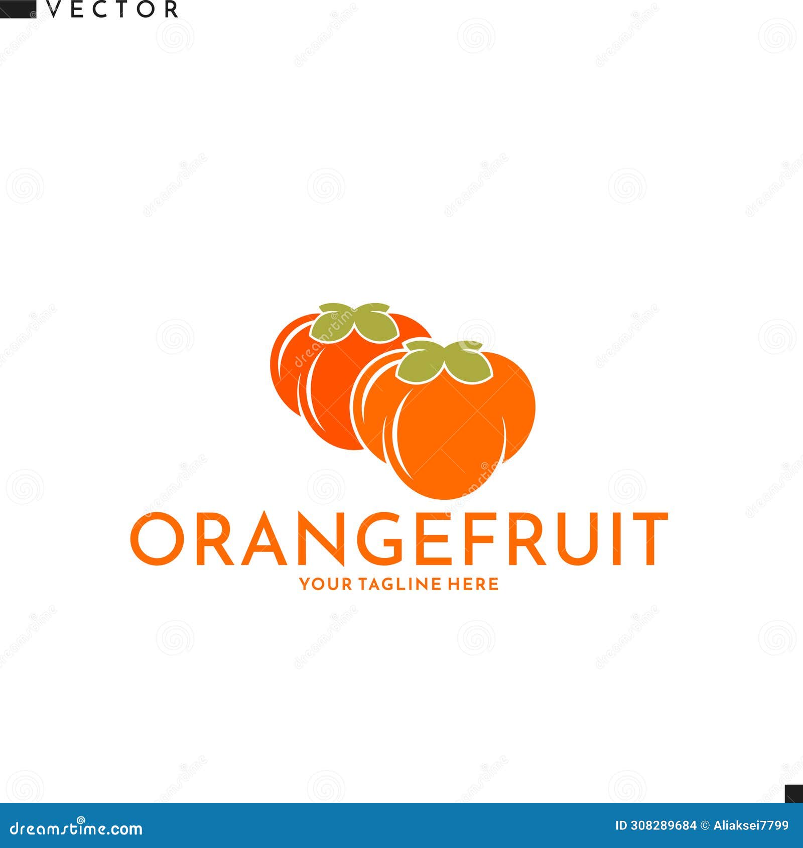 Persimmon Logo Design Cartoon Vector | CartoonDealer.com #75787193