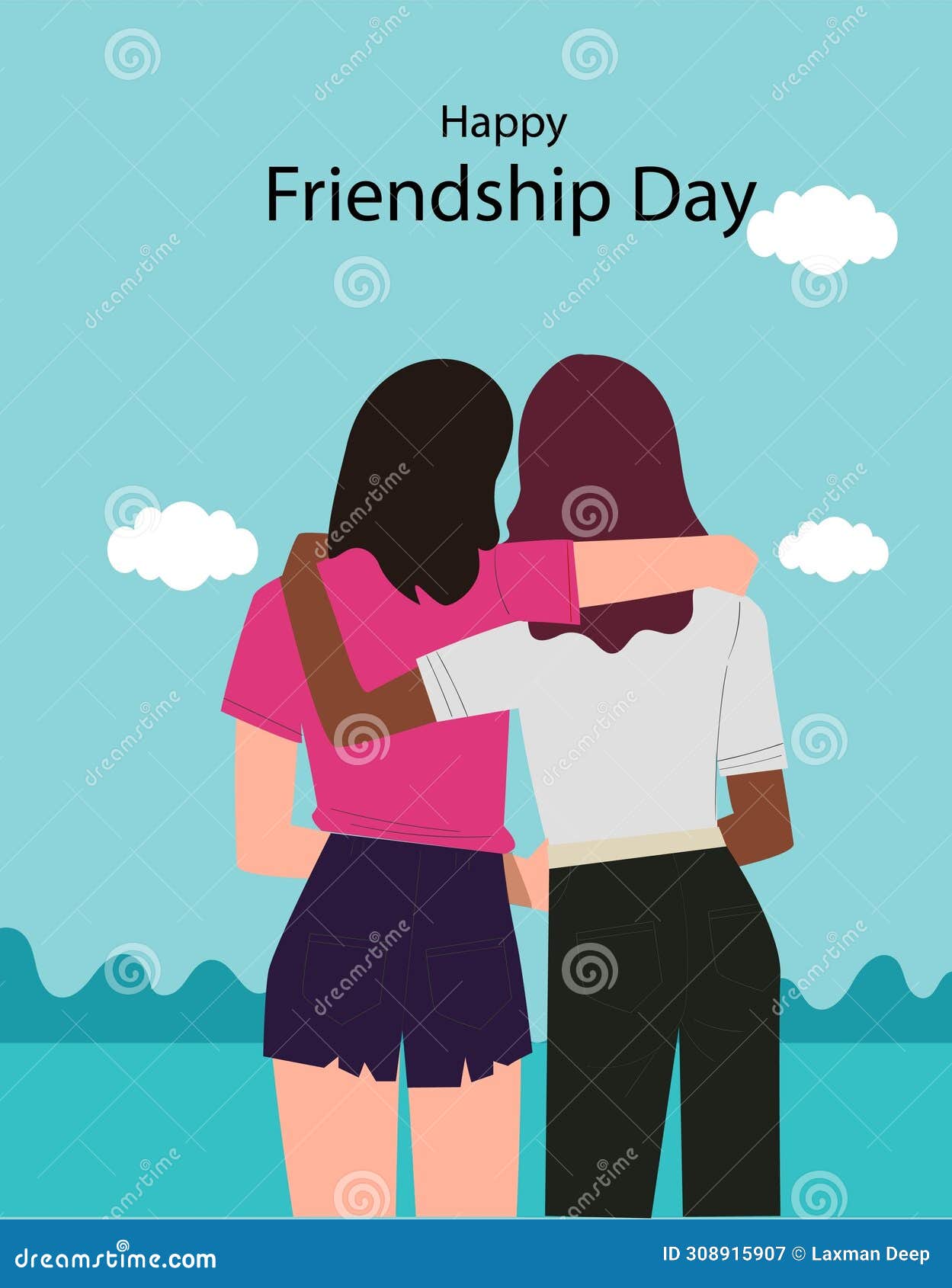 Happy Friendship Day Card or Poster Design Stock Illustration ...