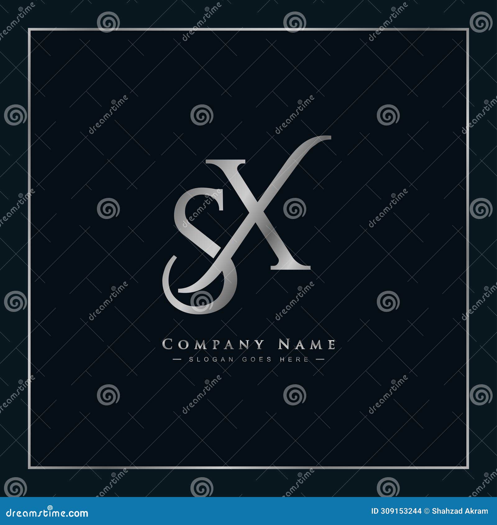 Abstract Letter SX Logo - Initial Monogram Template for Alphabet S and ...