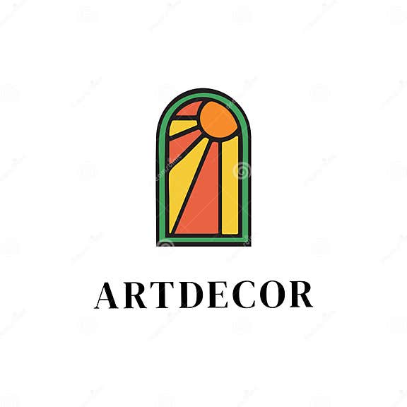 Art Decor Glass Window Logo Stock Vector - Illustration of apartment ...