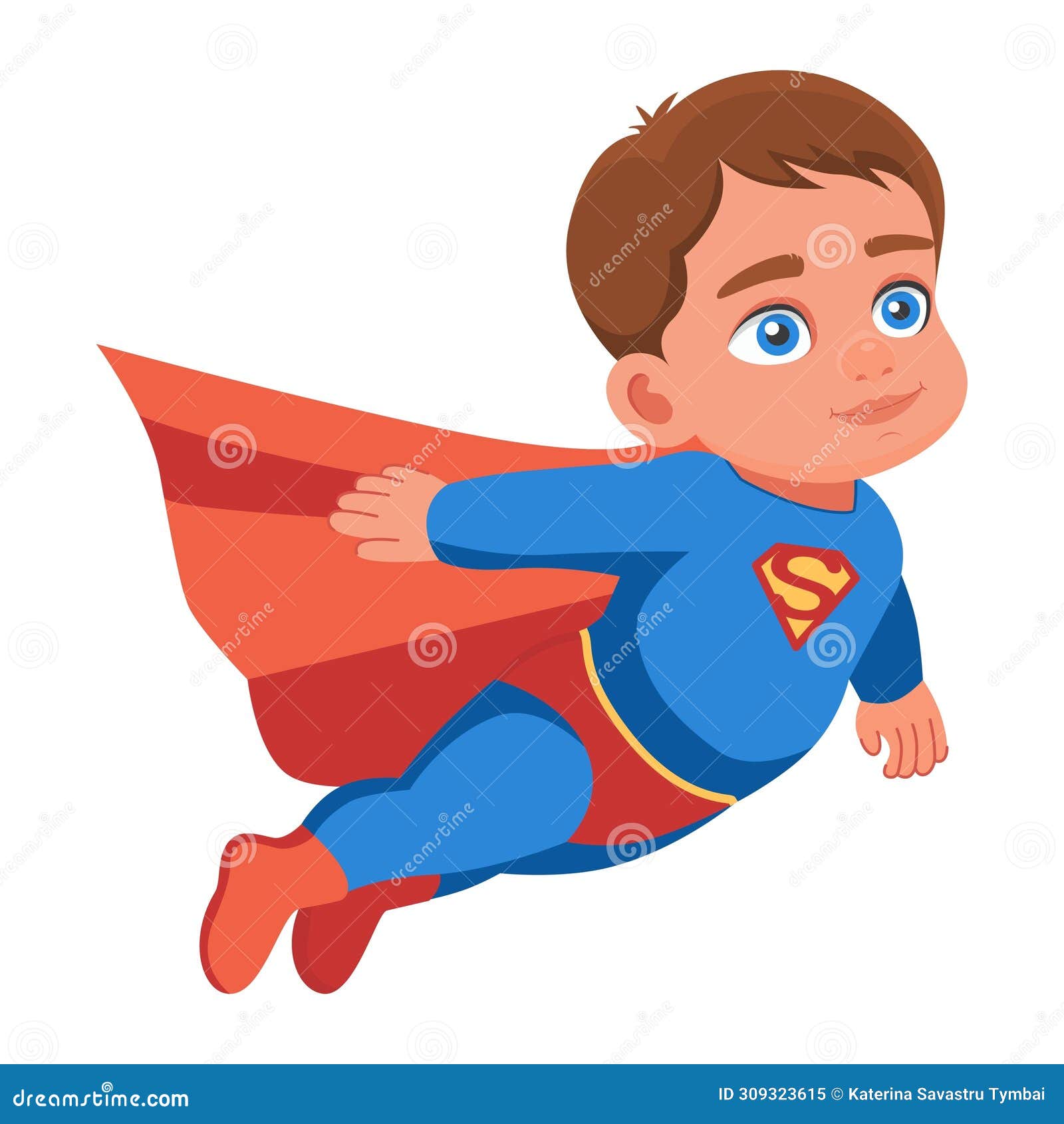 Little Boy in Superman Costume. Stock Vector - Illustration of defense ...
