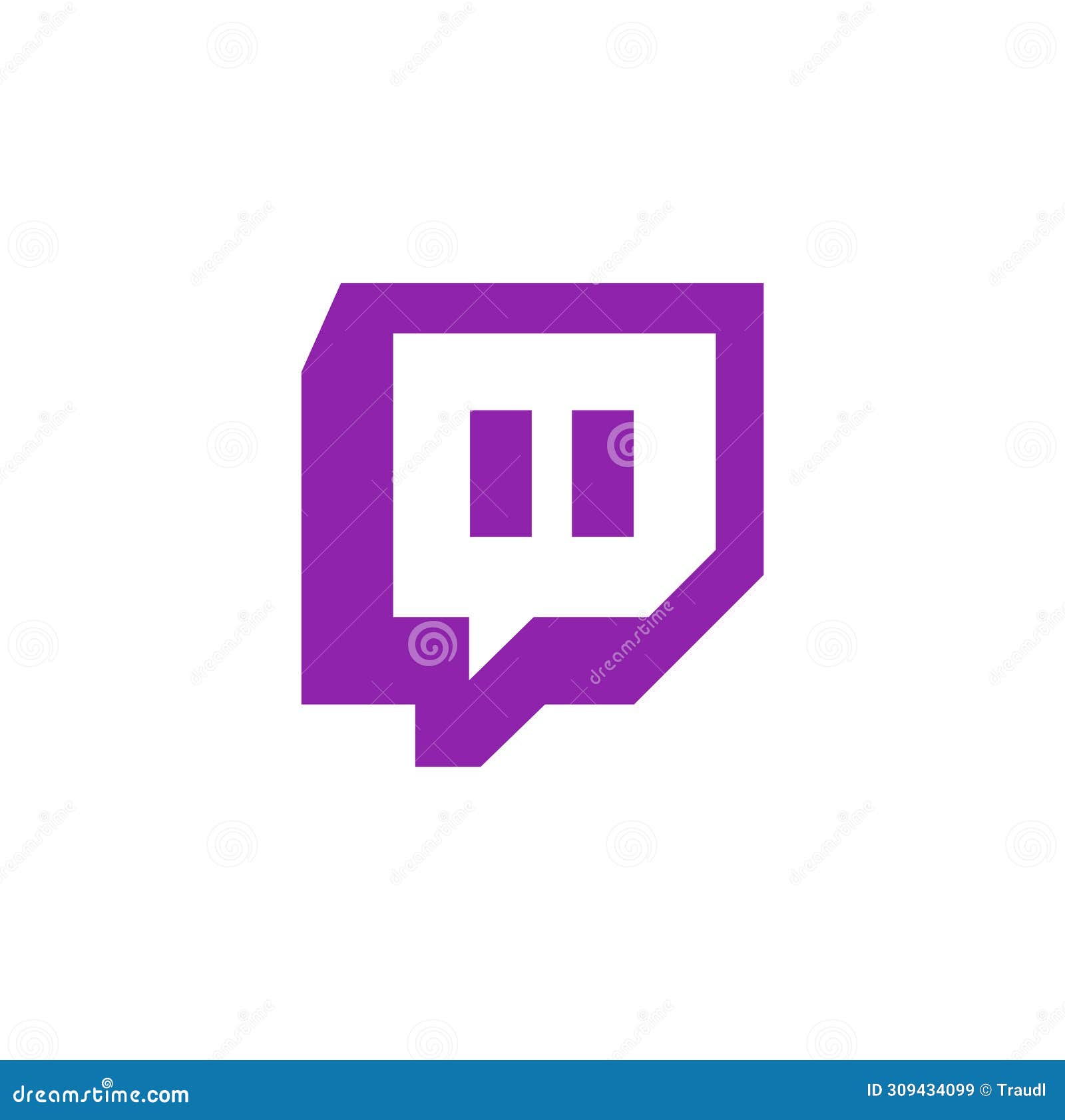 Twitch Logo, Twitch Icon Follow Us Speech Bubble. Message Bubbles ...