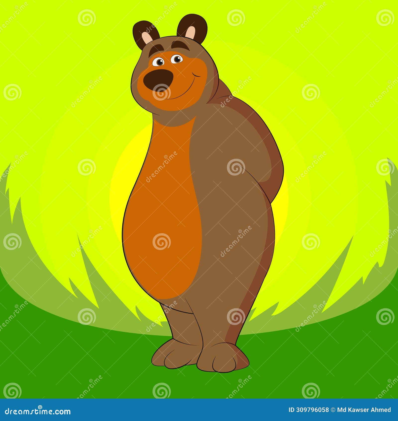 Animal Alphabet Flash Card, B for Bear Stock Illustration ...