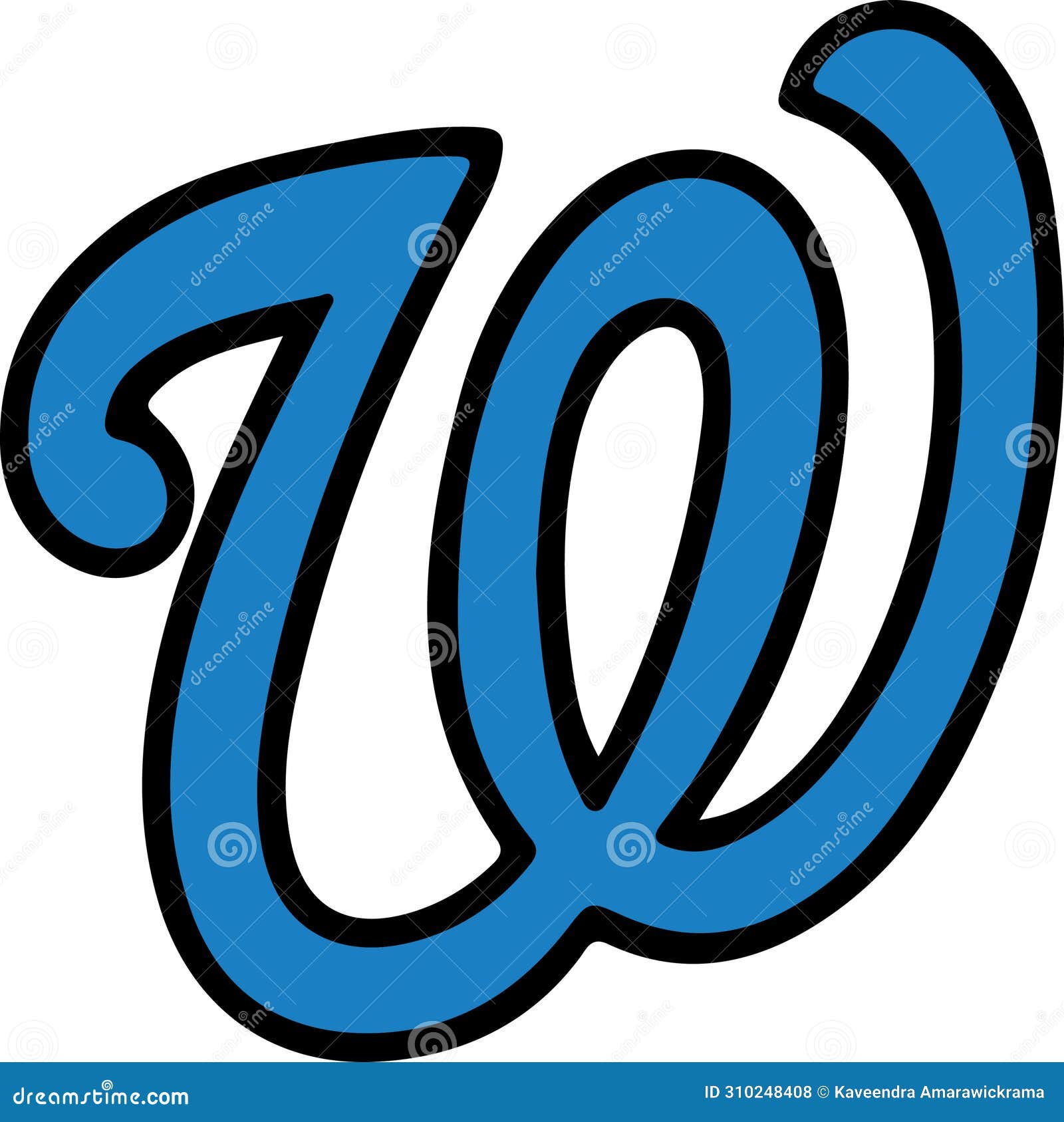 Washington Nationals Baseball Team Logo Design on White Stock Vector ...