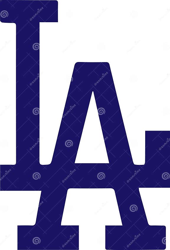 Abstract Los Angeles Dodgers Logo Design on White Stock Vector ...