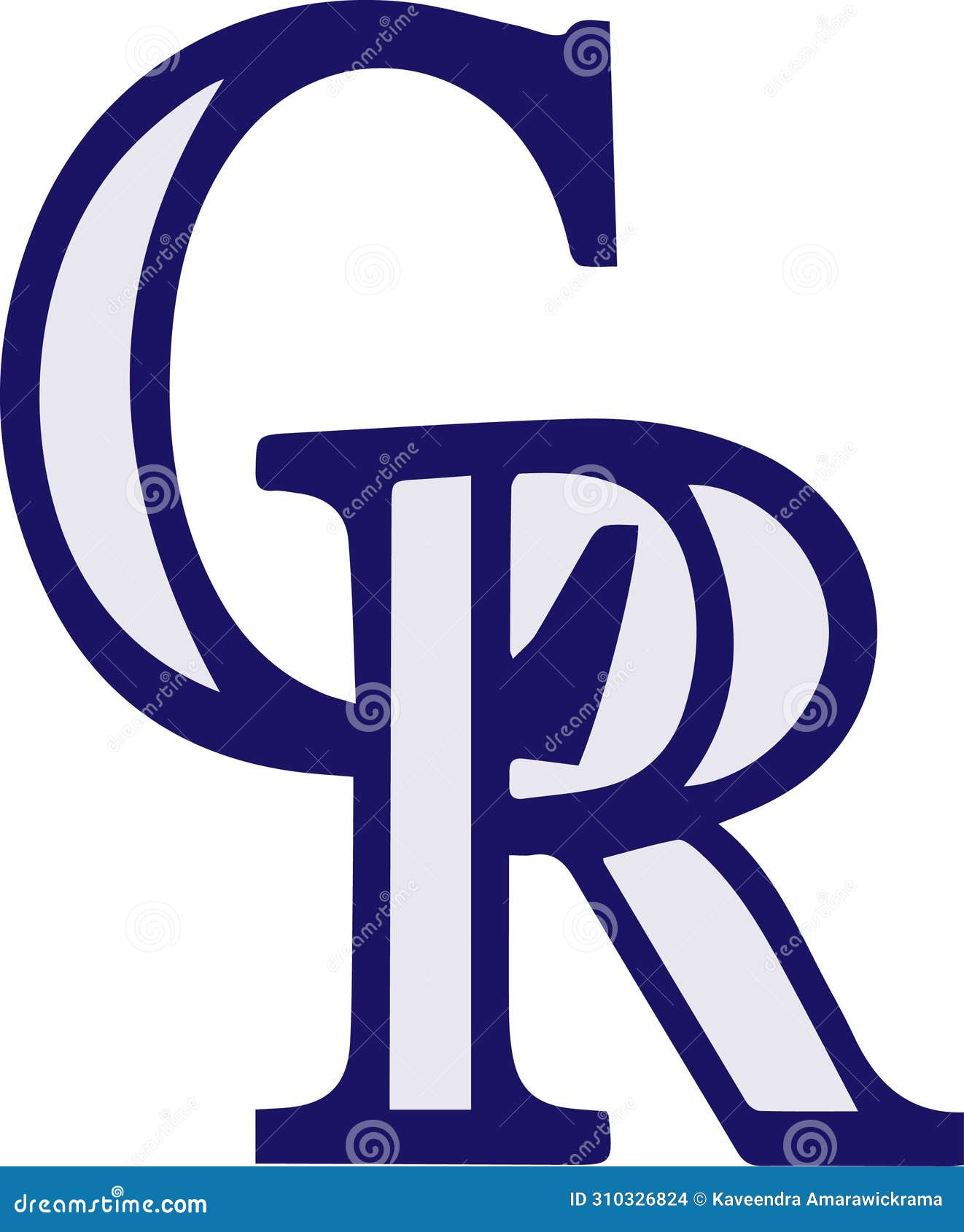 Abstract Colorado Rockies Team Logo Design on White Stock Vector ...