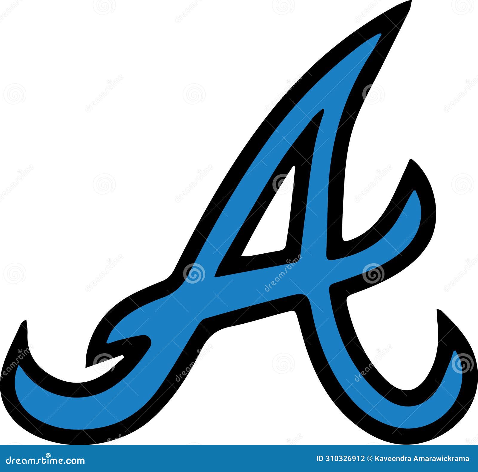 Abstract Atlanta Braves Team Logo Design on White Stock Illustration ...