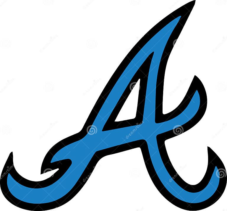 Abstract Atlanta Braves Team Logo Design on White Stock Illustration ...