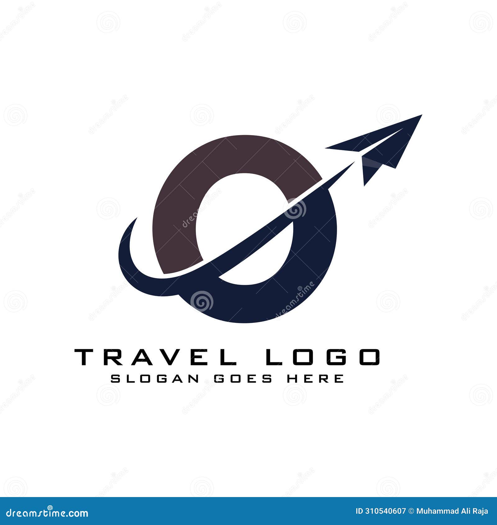 Letter O Travel Logo Icon Design with Plane Graphic Element for Travel ...