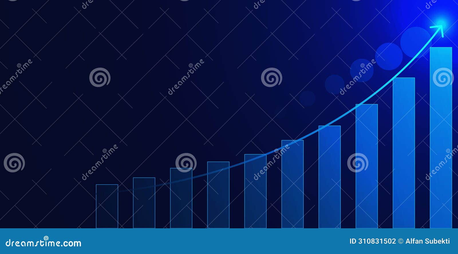 Business Graph Growth Increase with Positive Chart. Stock Vector ...