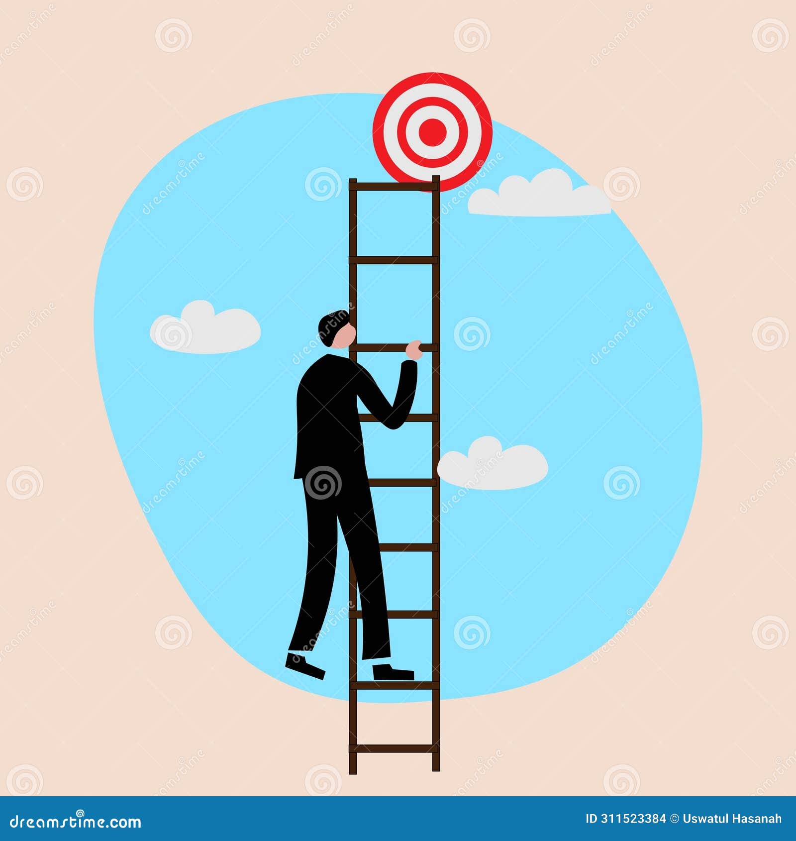 Efforts towards success stock vector. Illustration of growth - 311523384