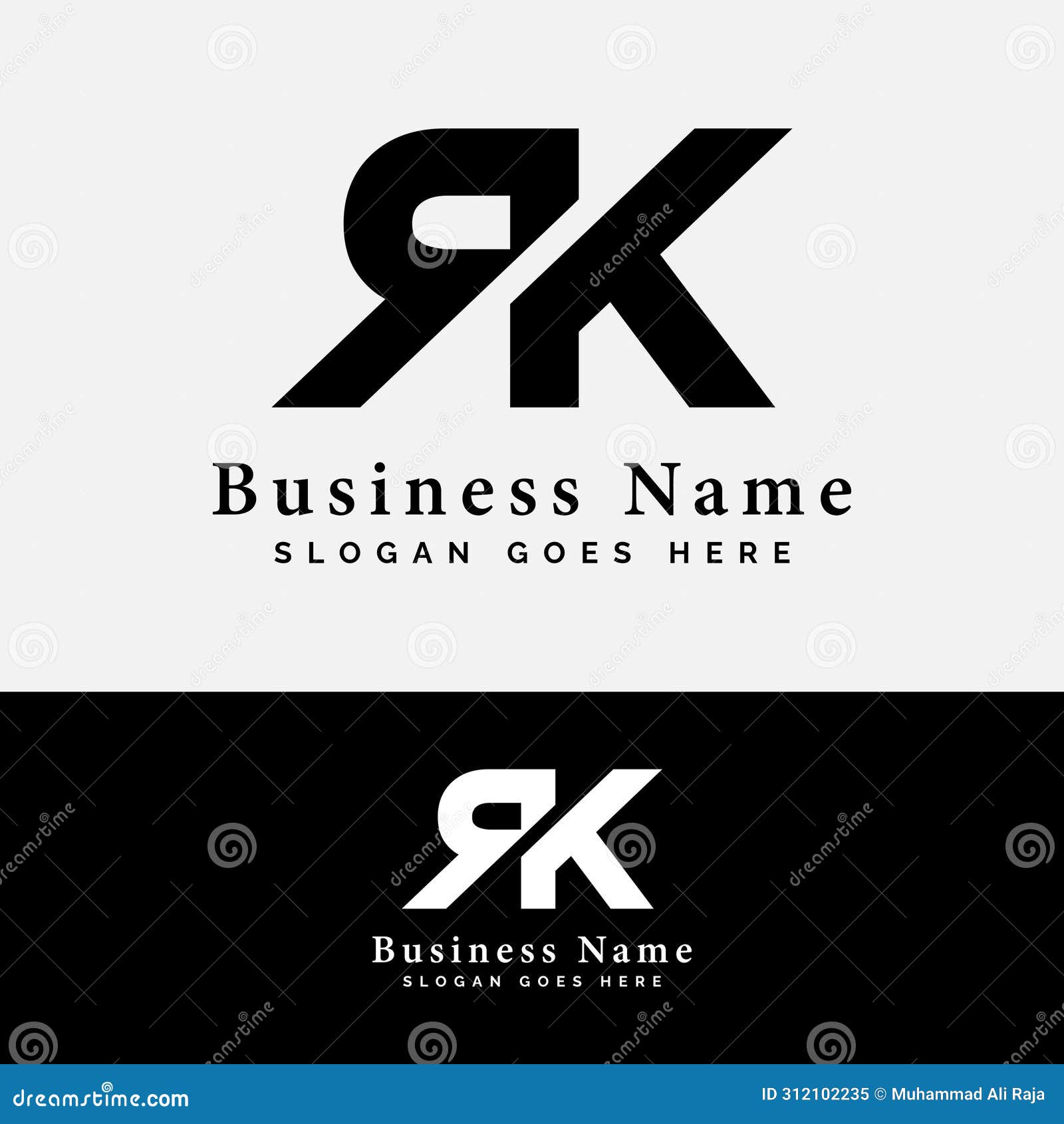 R, K, RK Letter Logo Design. Alphabet RK Initial Logo Vector ...