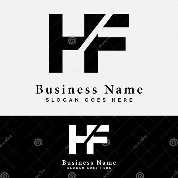 H, F, HF Letter Logo Design. Alphabet HF Initial Logo Vector ...