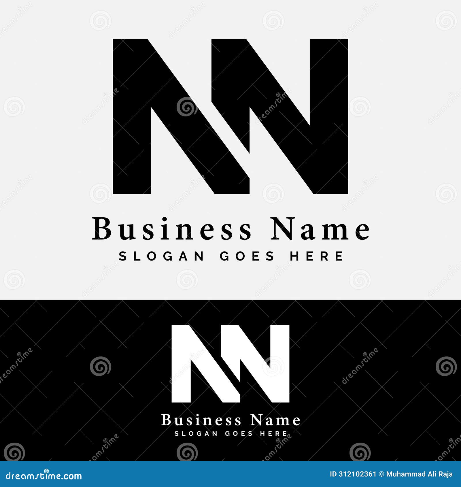 N, NN Letter Logo Design. Alphabet NN Initial Logo Vector Illustration ...
