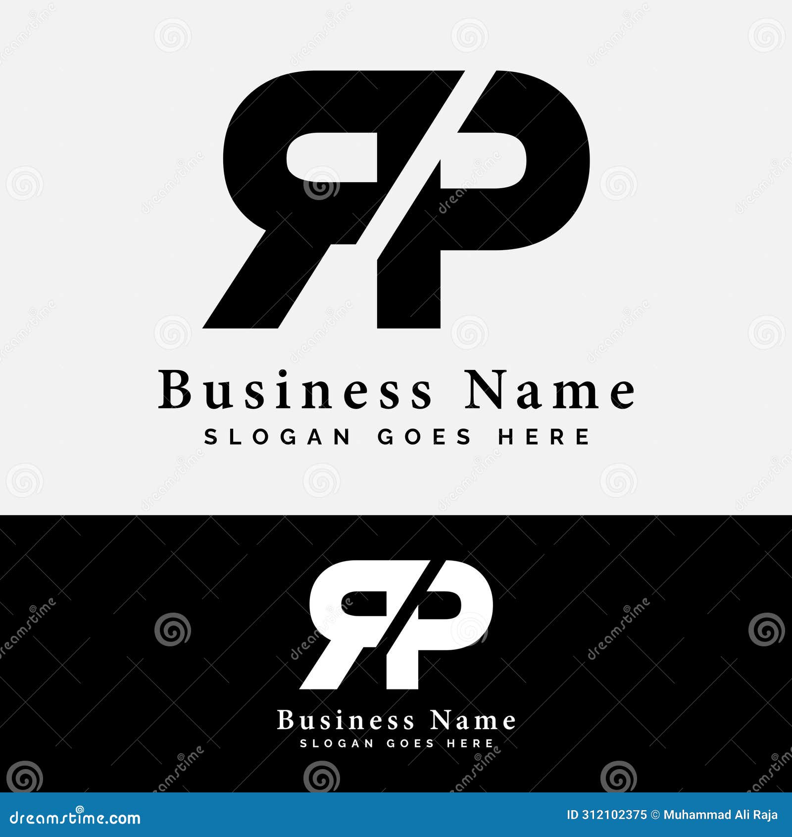 R, P, RP Letter Logo Design. Alphabet RP Initial Logo Vector ...