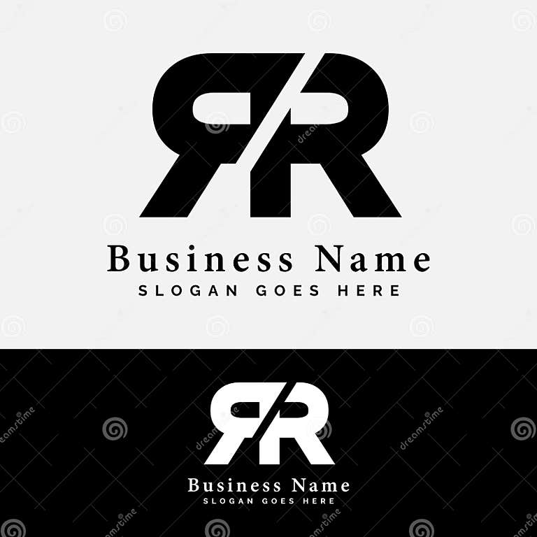 R, RR Letter Logo Design. Alphabet RR Initial Logo Vector Illustration ...