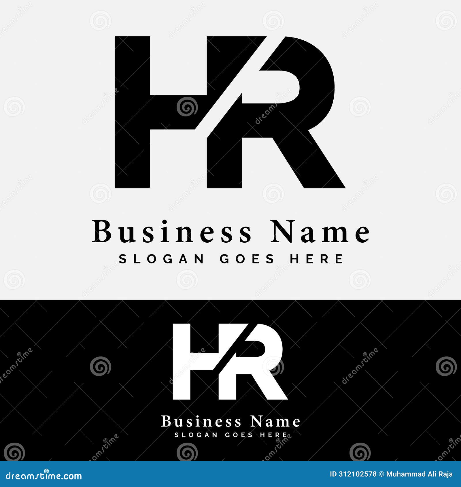 H, R, HR Letter Logo Design. Alphabet HR Initial Logo Vector ...