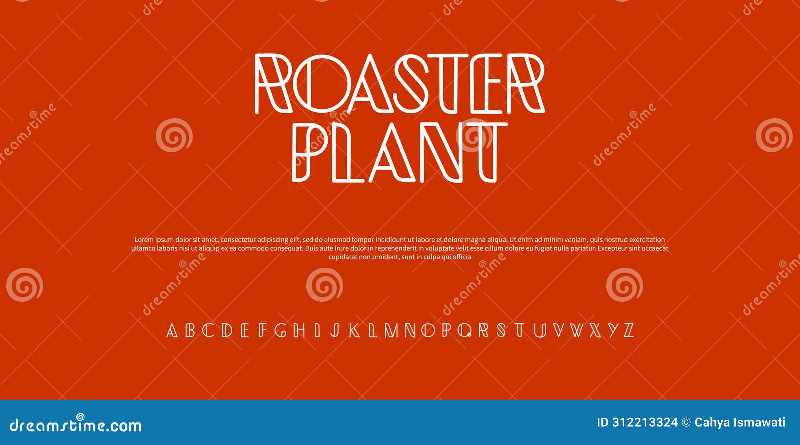 Roaster Plant Alphabet Fonts. Typography Minimalist Urban Digital Stock Vector - Illustration of ...