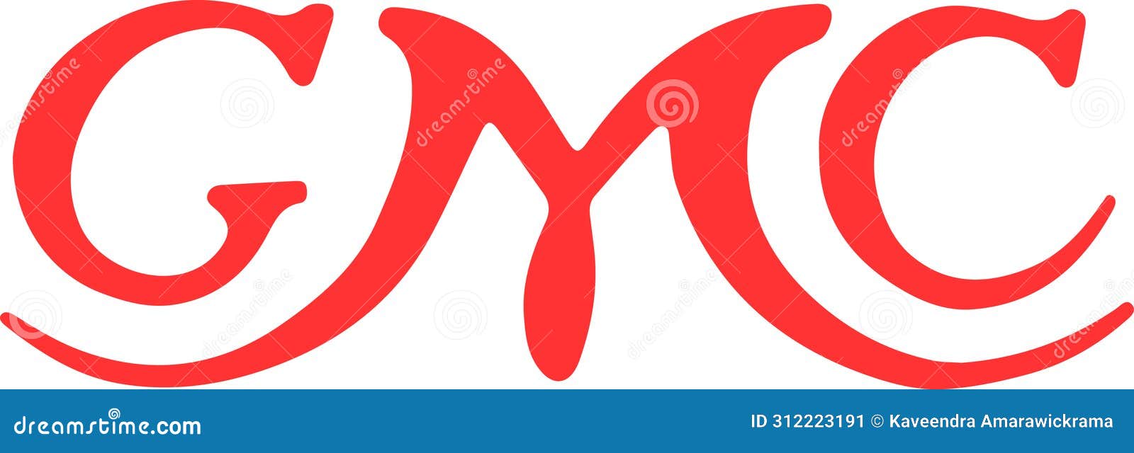 Abstract GMC Logo Clipart Design On White Cartoon Vector ...