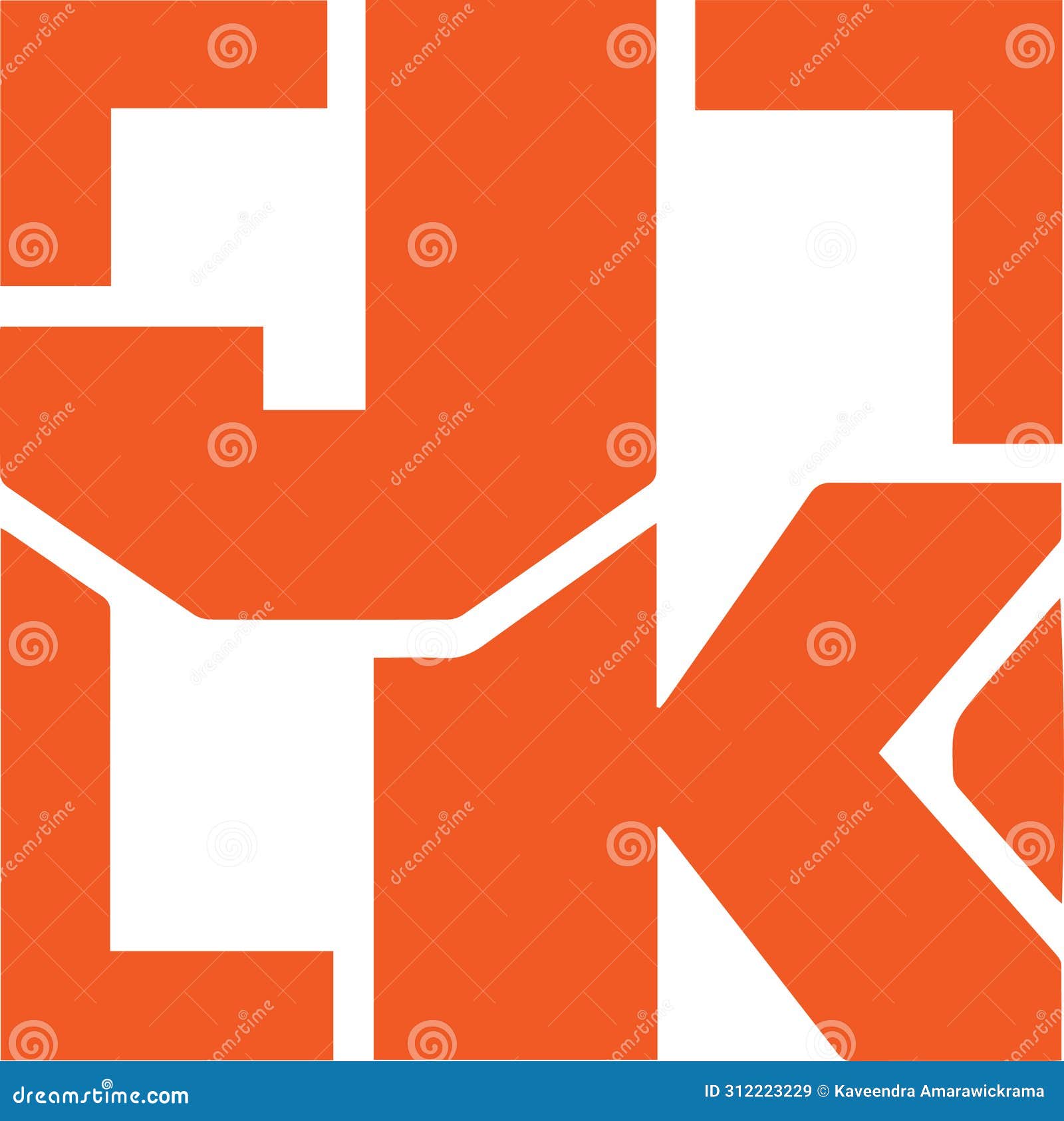 Abstract JK Square Clipart Design on White Stock Vector - Illustration ...