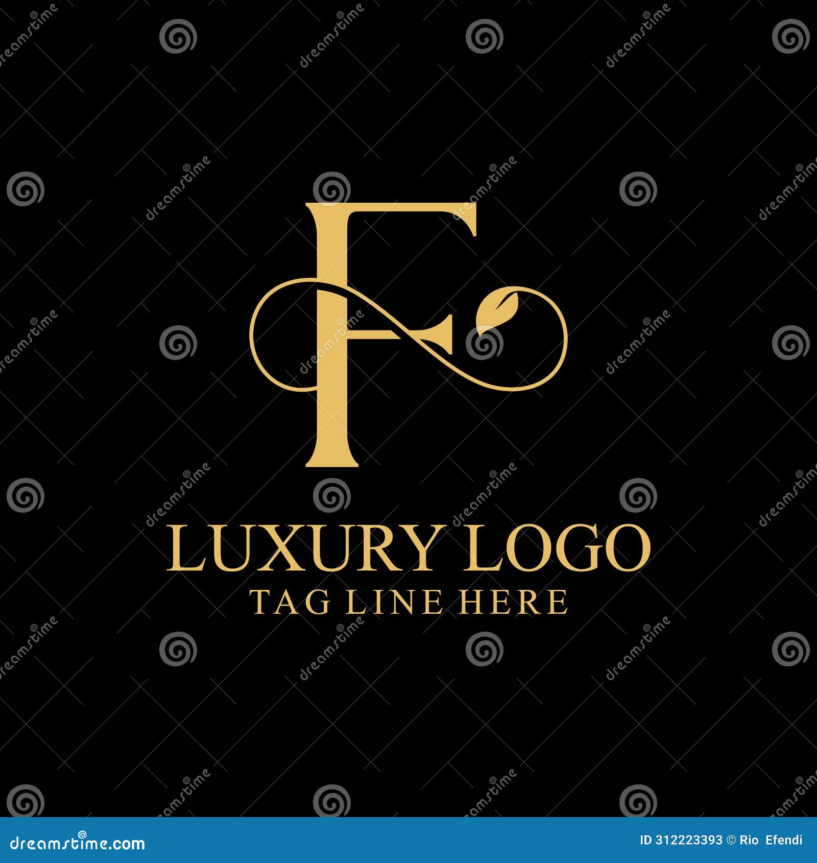 Premium Monogram Letter F Initials Logo. Symbol Icon Vector Design ...