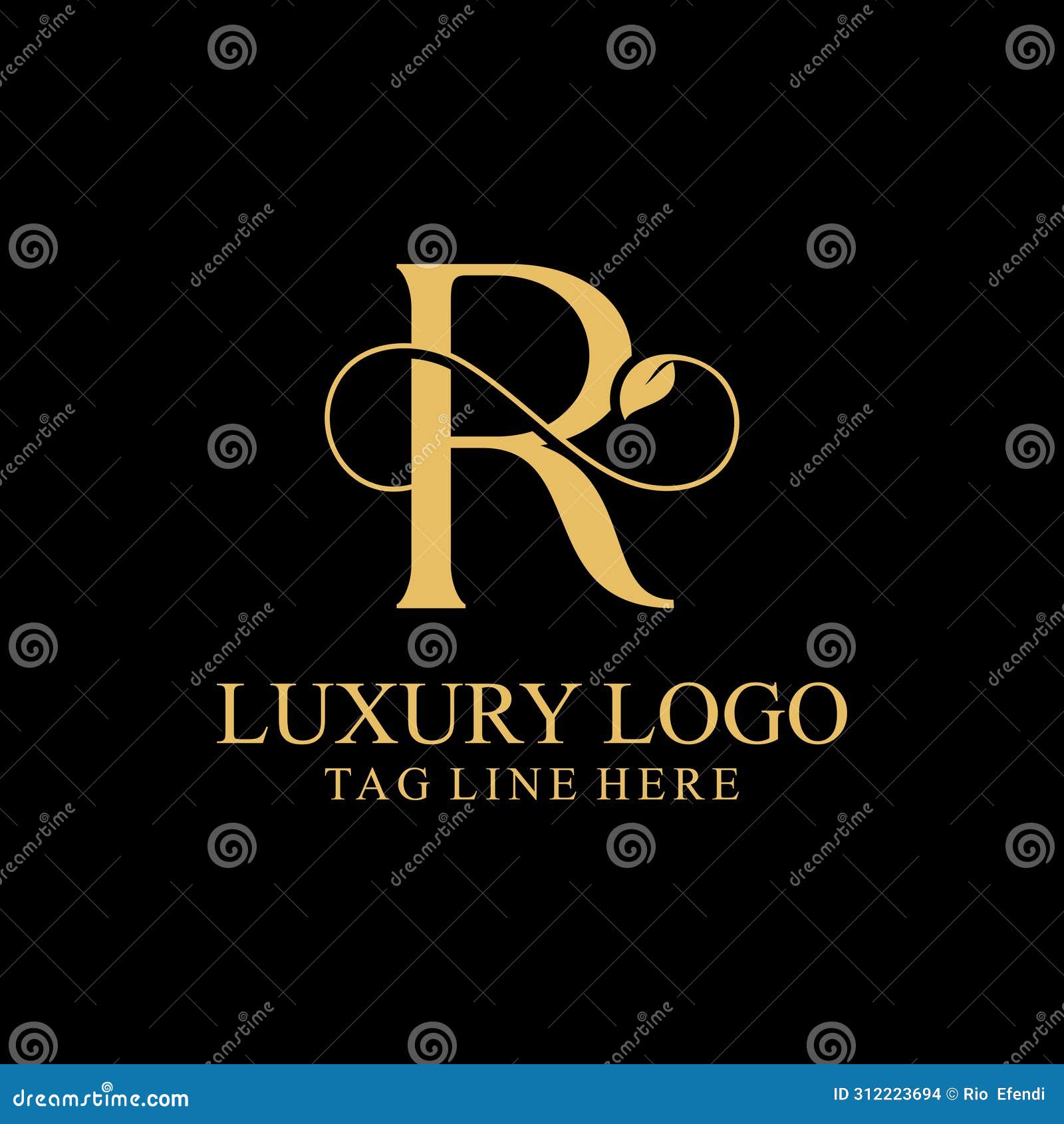 Premium Monogram Letter R Initials Logo. Symbol Icon Vector Design ...