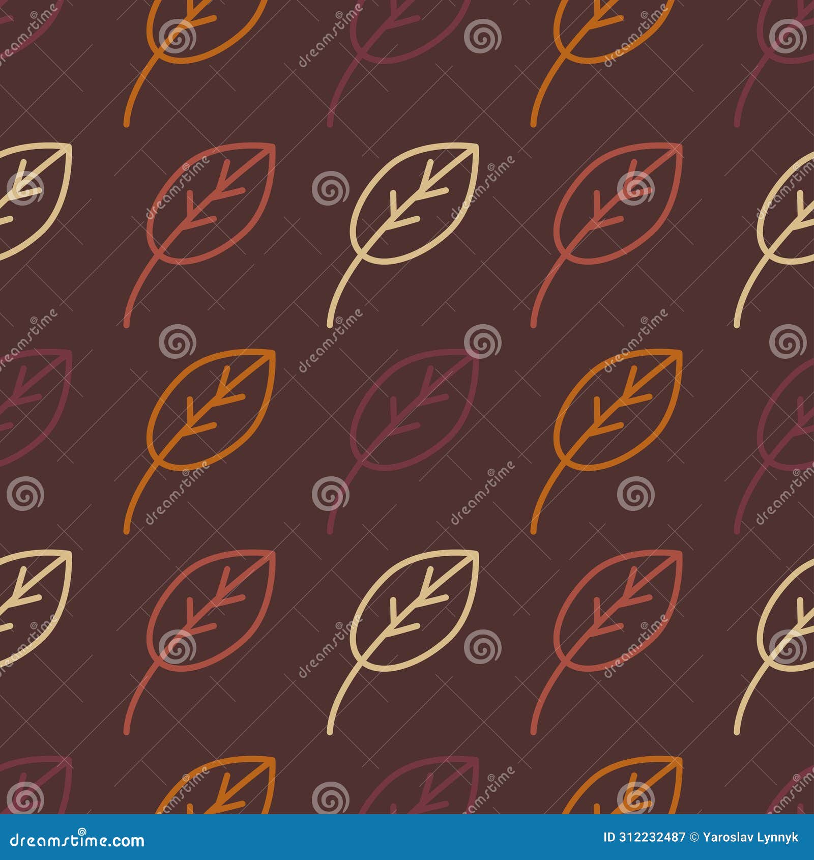 Autumn Leaves Seamless Pattern. Fall Texture and Print for Packaging ...