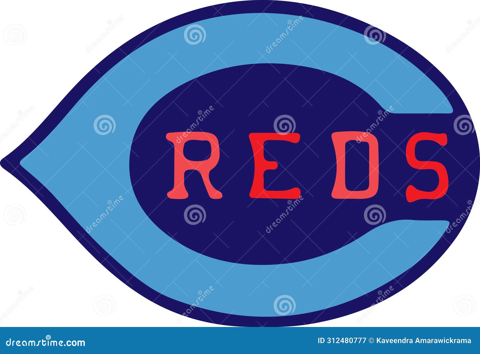 Abstract Cincinnati Reds Baseball Team Logo Design on White Editorial ...