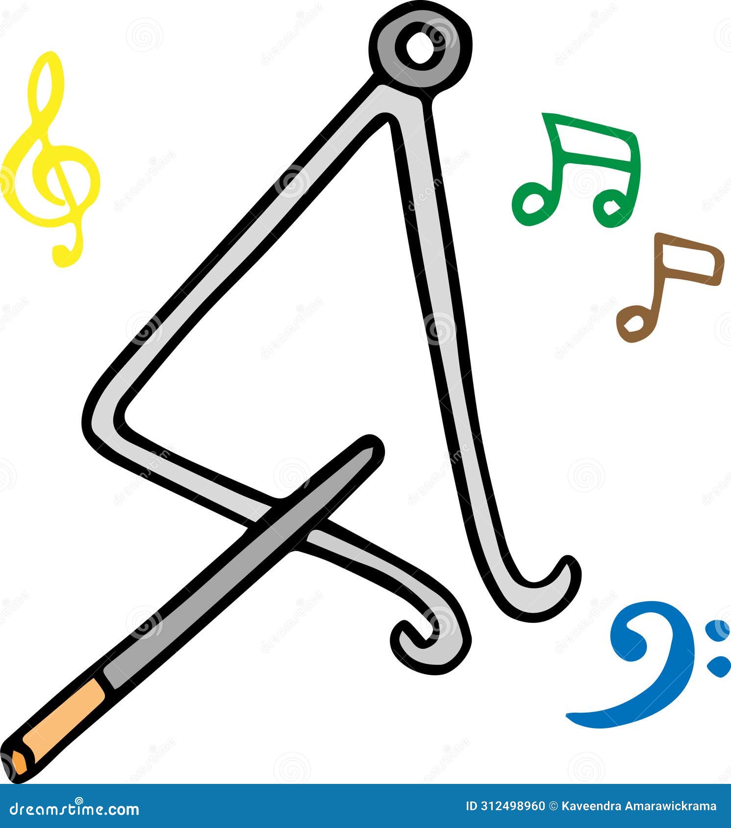 Abstract Music Triangle Clipart Design On White Vector Illustration ...