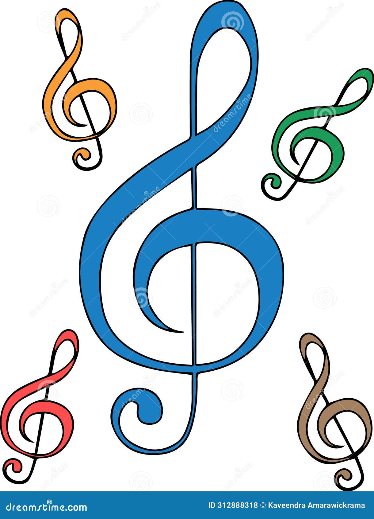 Trebleclefbackground Cartoons, Illustrations & Vector Stock Images - 1 ...