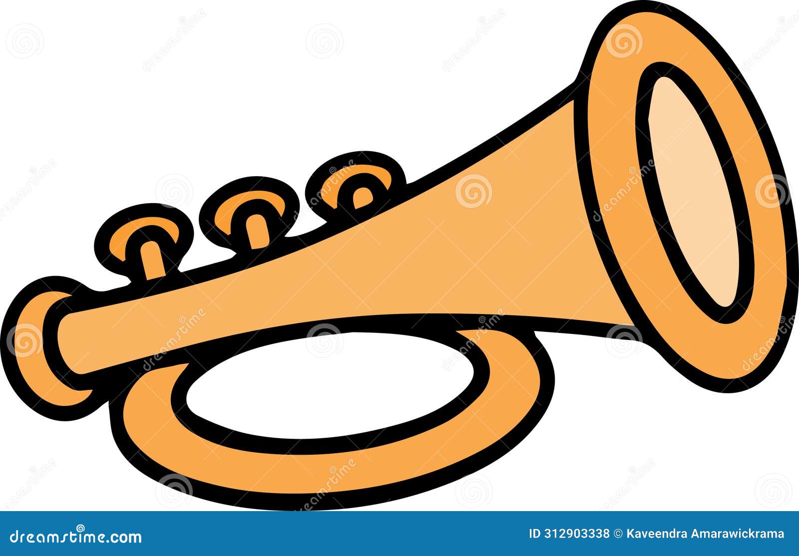 Abstract Trumpet Clipart Design on White Stock Vector - Illustration of ...