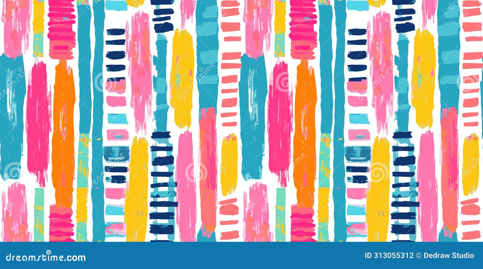 Colorful Abstract Paint Stroke Seamless Pattern Stock Vector ...