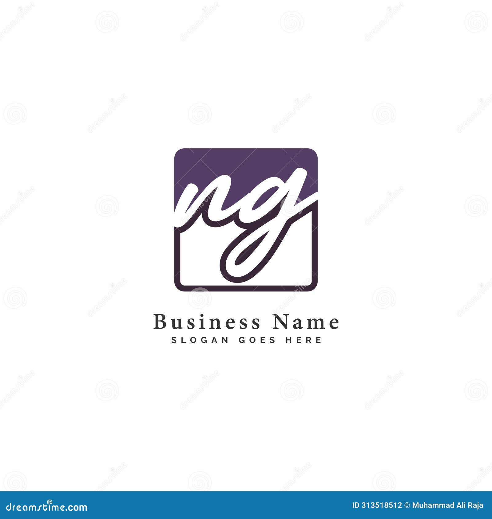 N, G, NG Initial Letter Handwritten, Alphabet NG Signature Icon in ...
