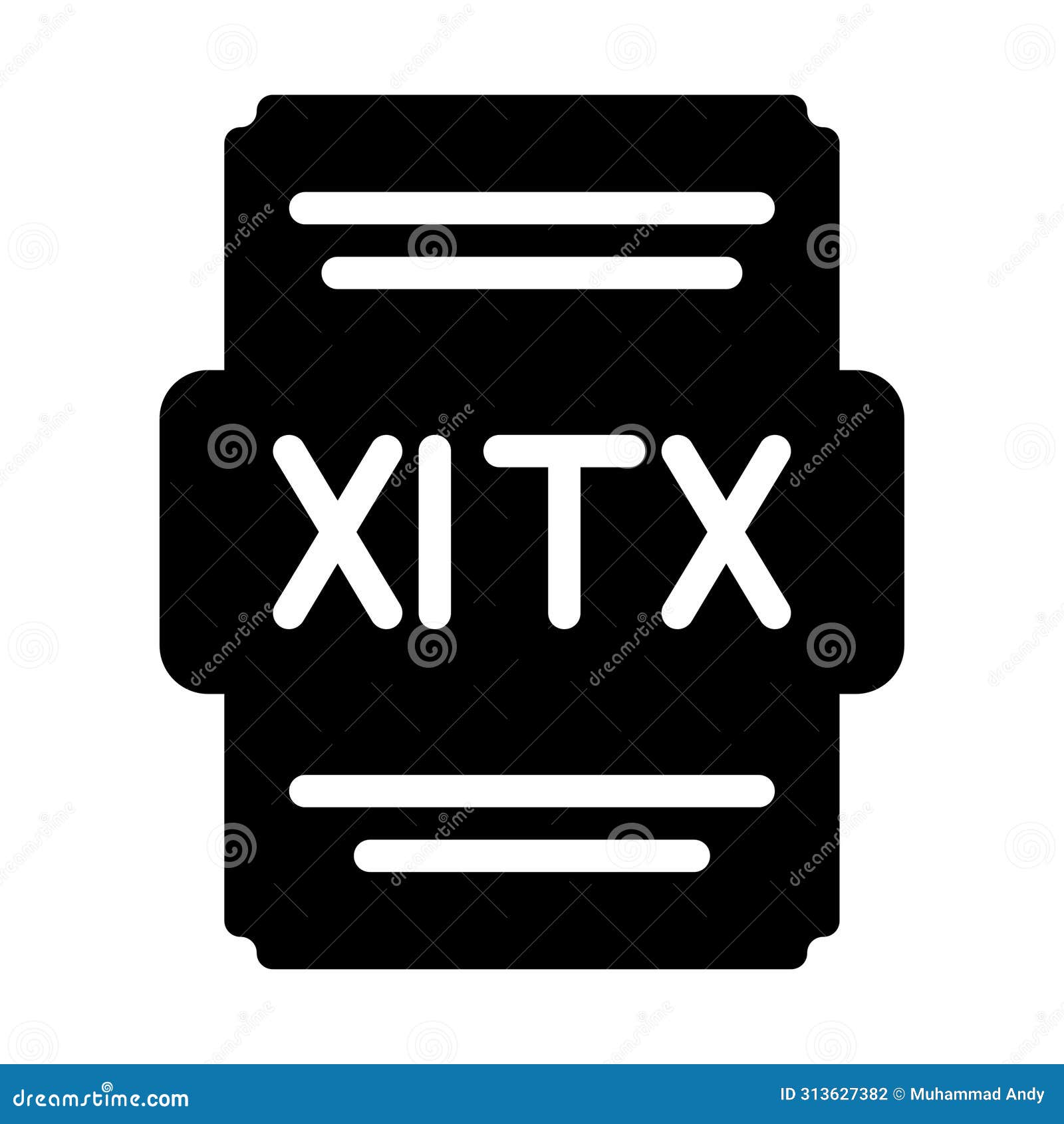 Xltx Spreadsheet File Icon with Black Fill Design. Vector Illustration ...