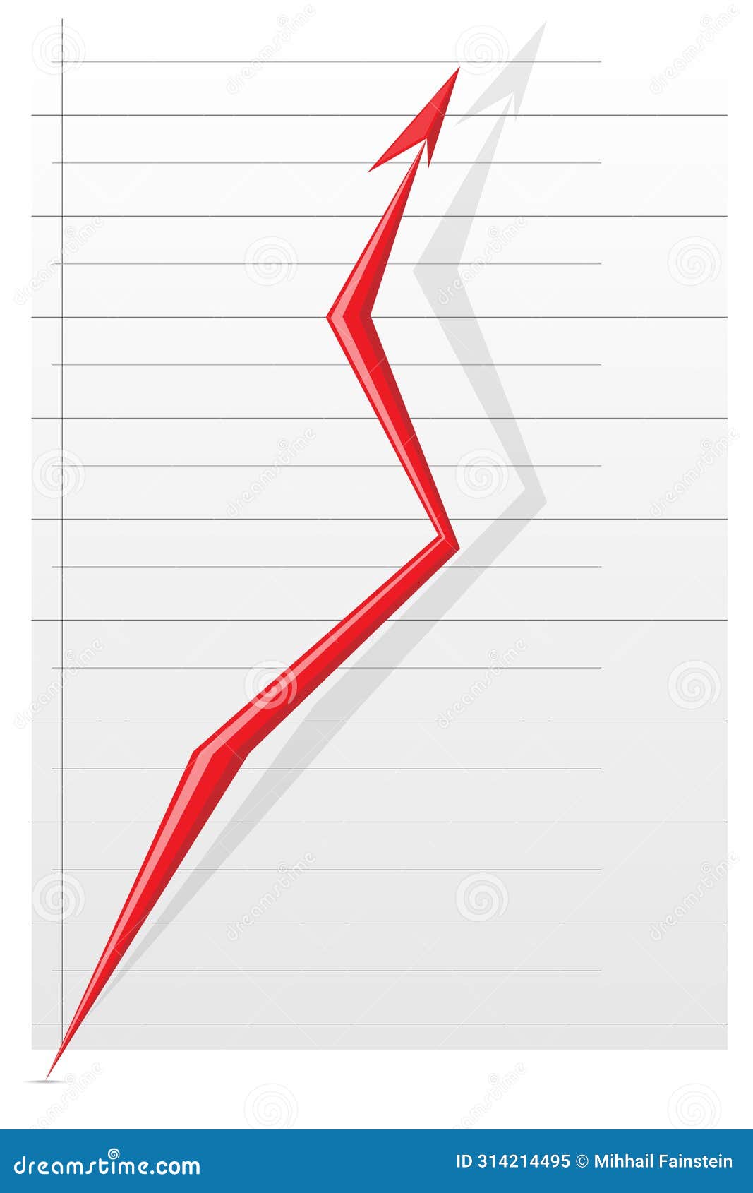 Graph Showing Rise in Profits or Earnings Stock Vector - Illustration ...