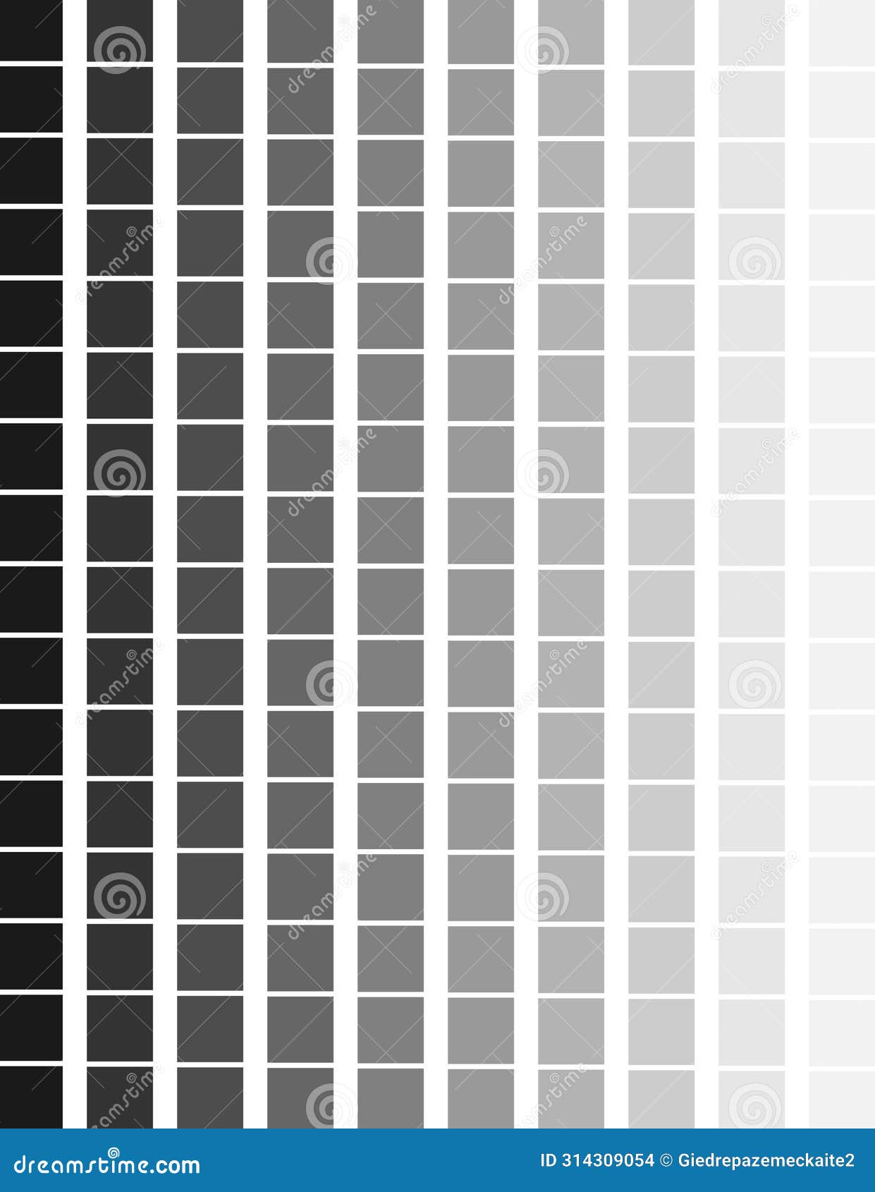 Chromatic Progression: Monochrome Square Gradient Stock Illustration ...