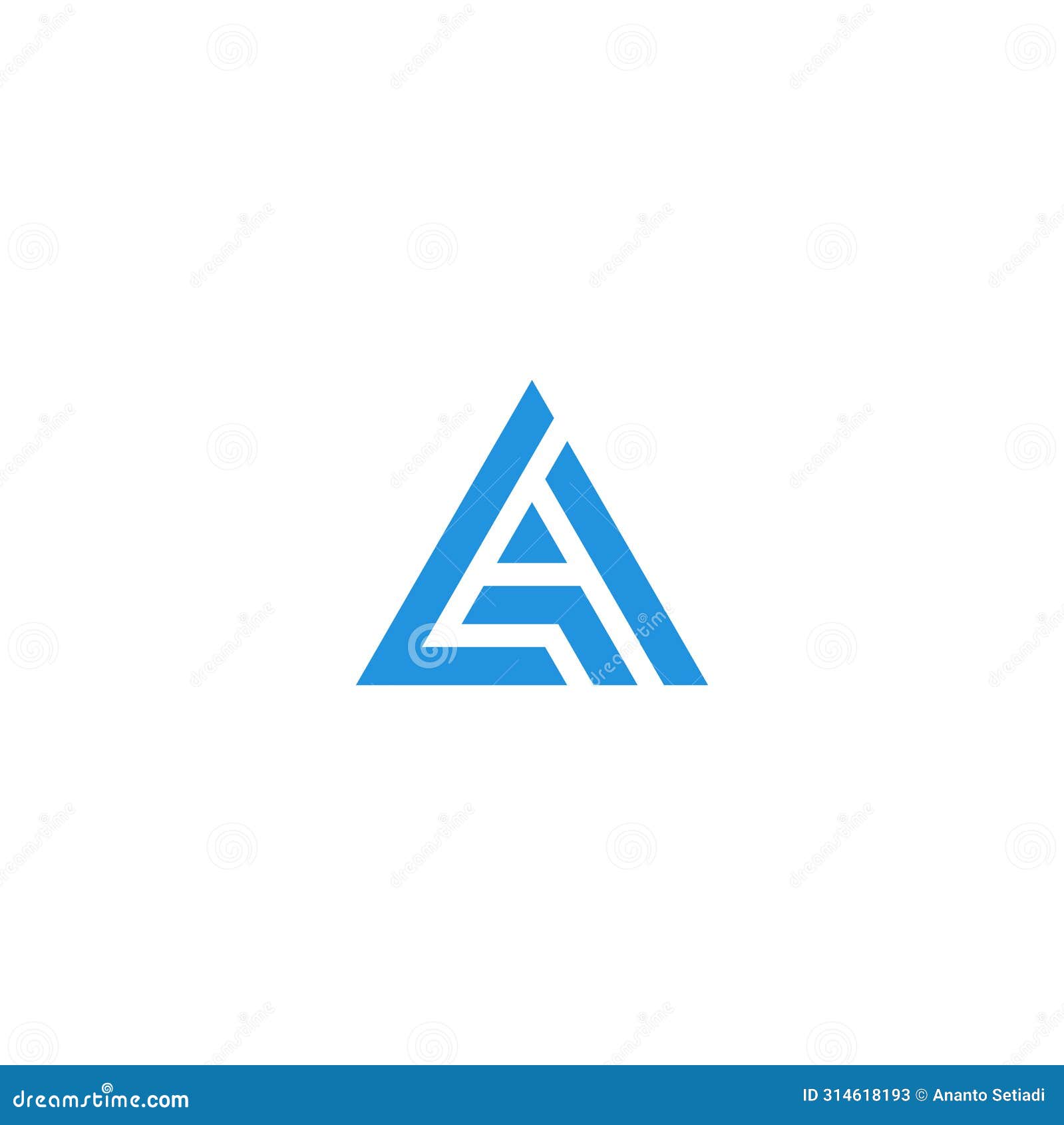 Letter a with Triangle Shape Abstract Geometry Logo Stock Illustration ...