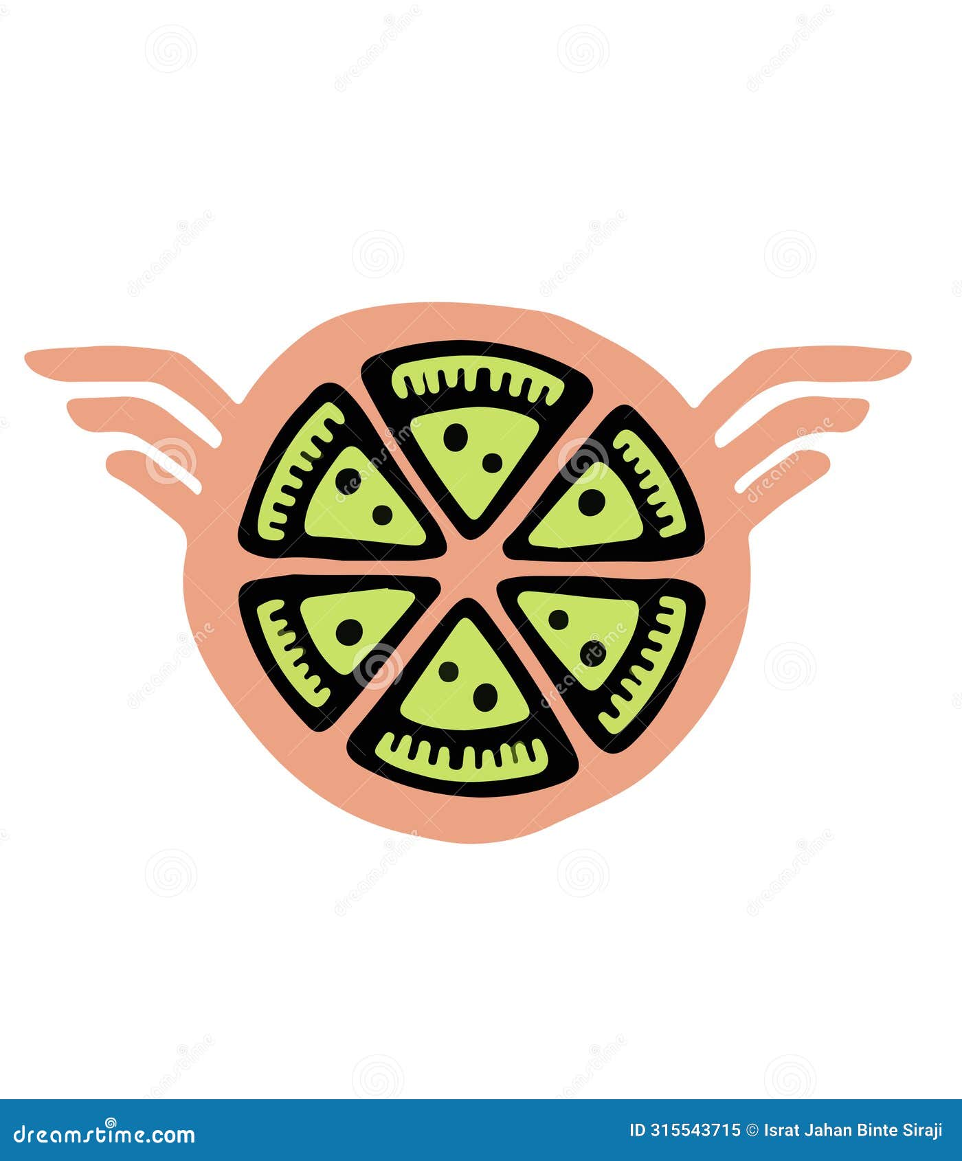 Delicious Abstract Pizza Food Restaurant Stock Vector - Illustration of ...