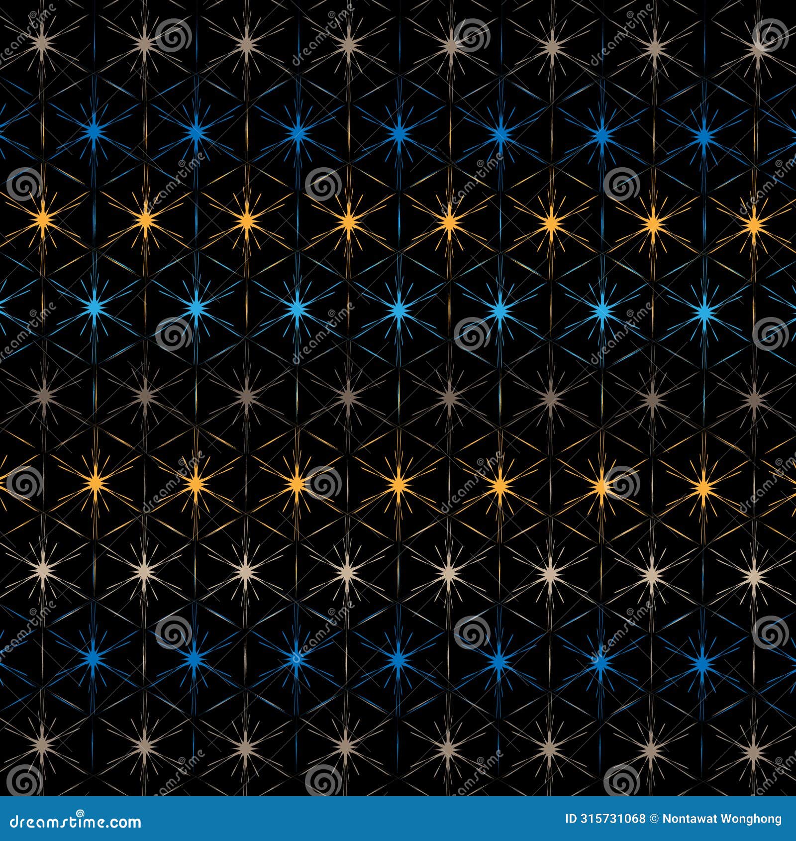 Seamless Pattern Background Illustration, Squares, Glittering Stars ...