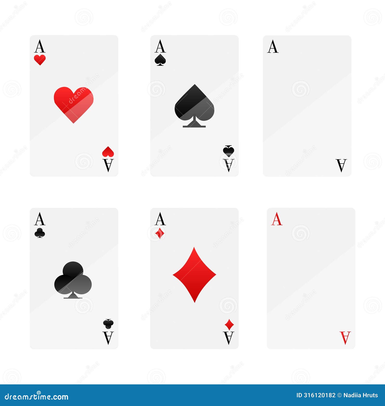 High Quality Vector Illustration of the Four Poker Playing Cards Suits ...