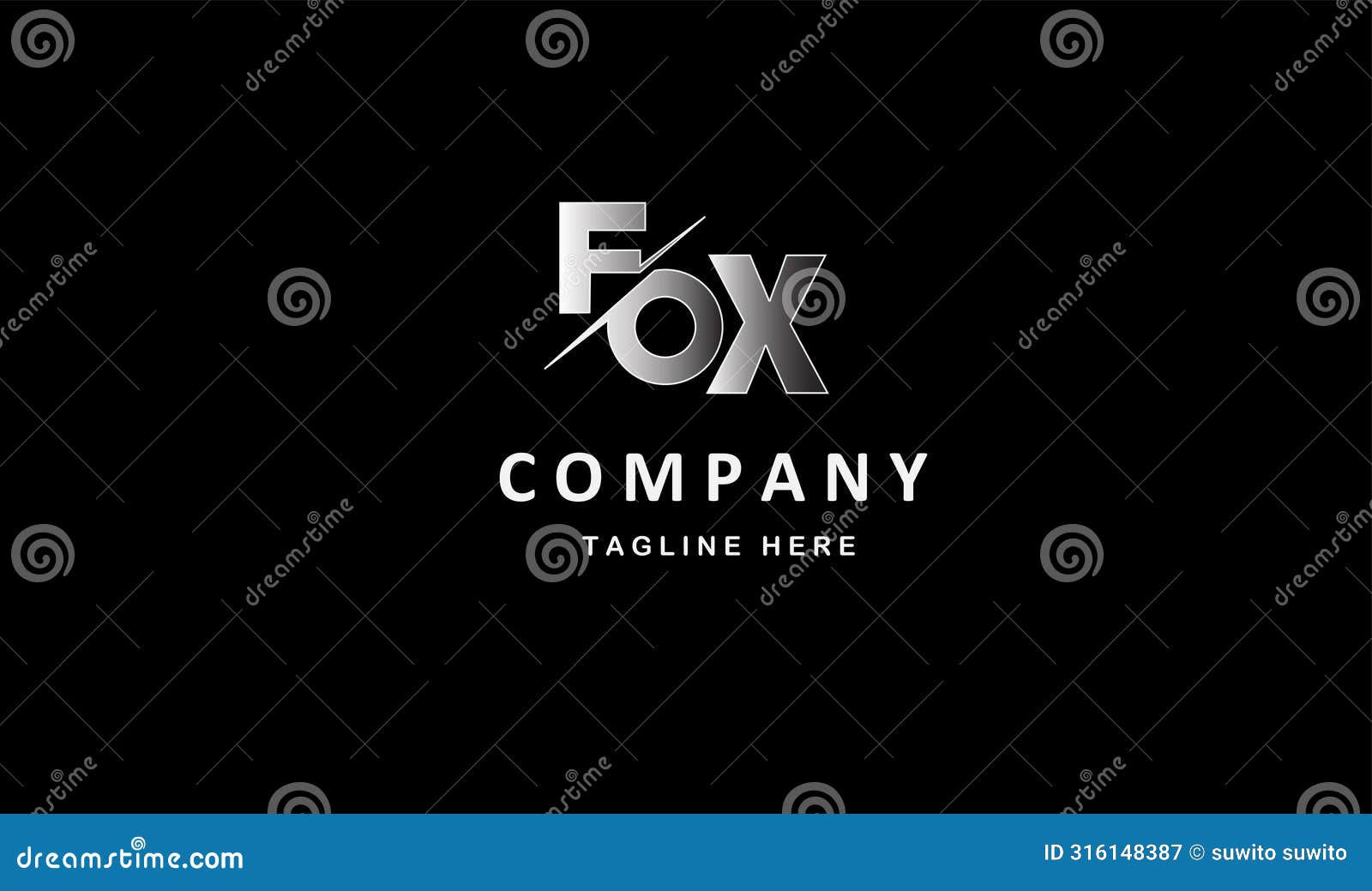 Initial Letter FOX Logo Design Vector Template. Stock Vector ...