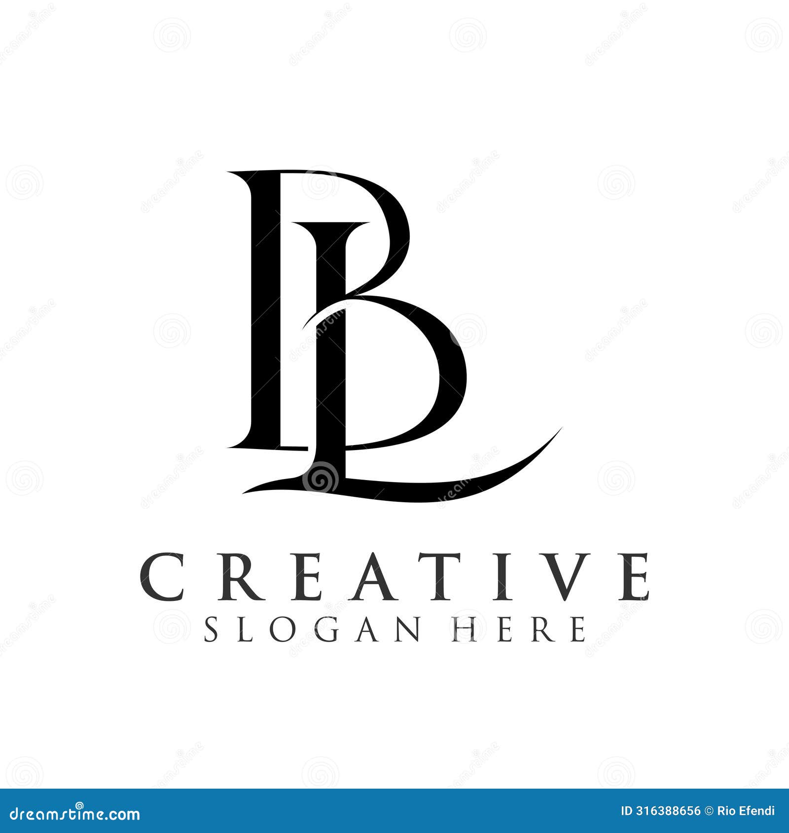 Modern Creative BL Logo Design. Icon Initial Based Monogram and Letters ...