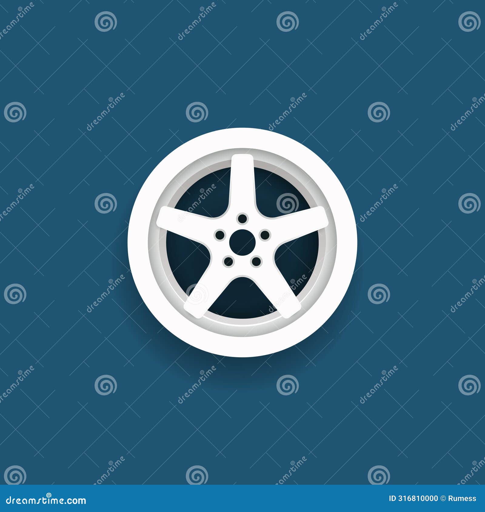 Car Wheel Icon. Vector Illustration Stock Vector - Illustration of ...