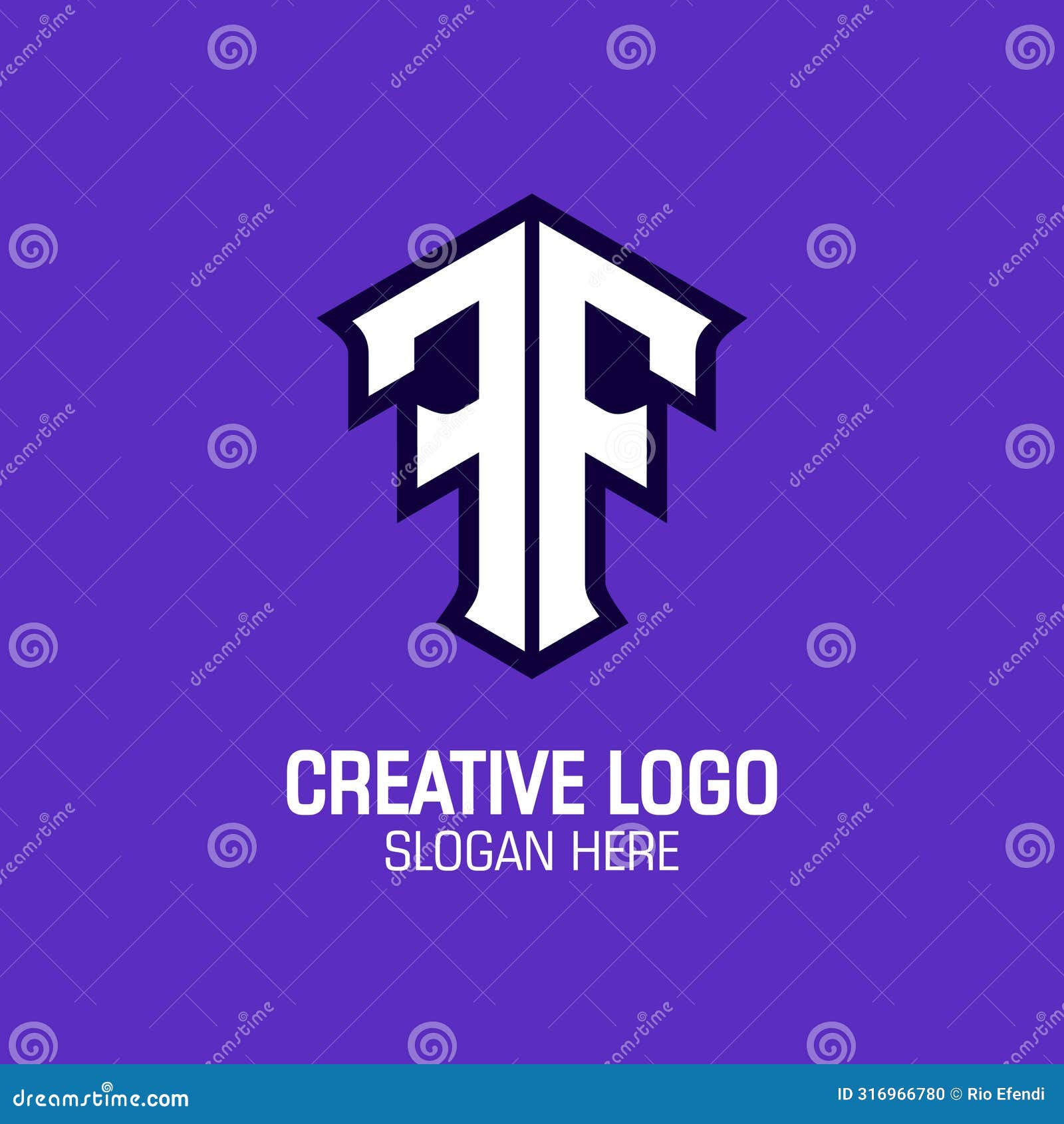 FF Initials Monogram Text Elegant Design. Modern Style Creative in ...